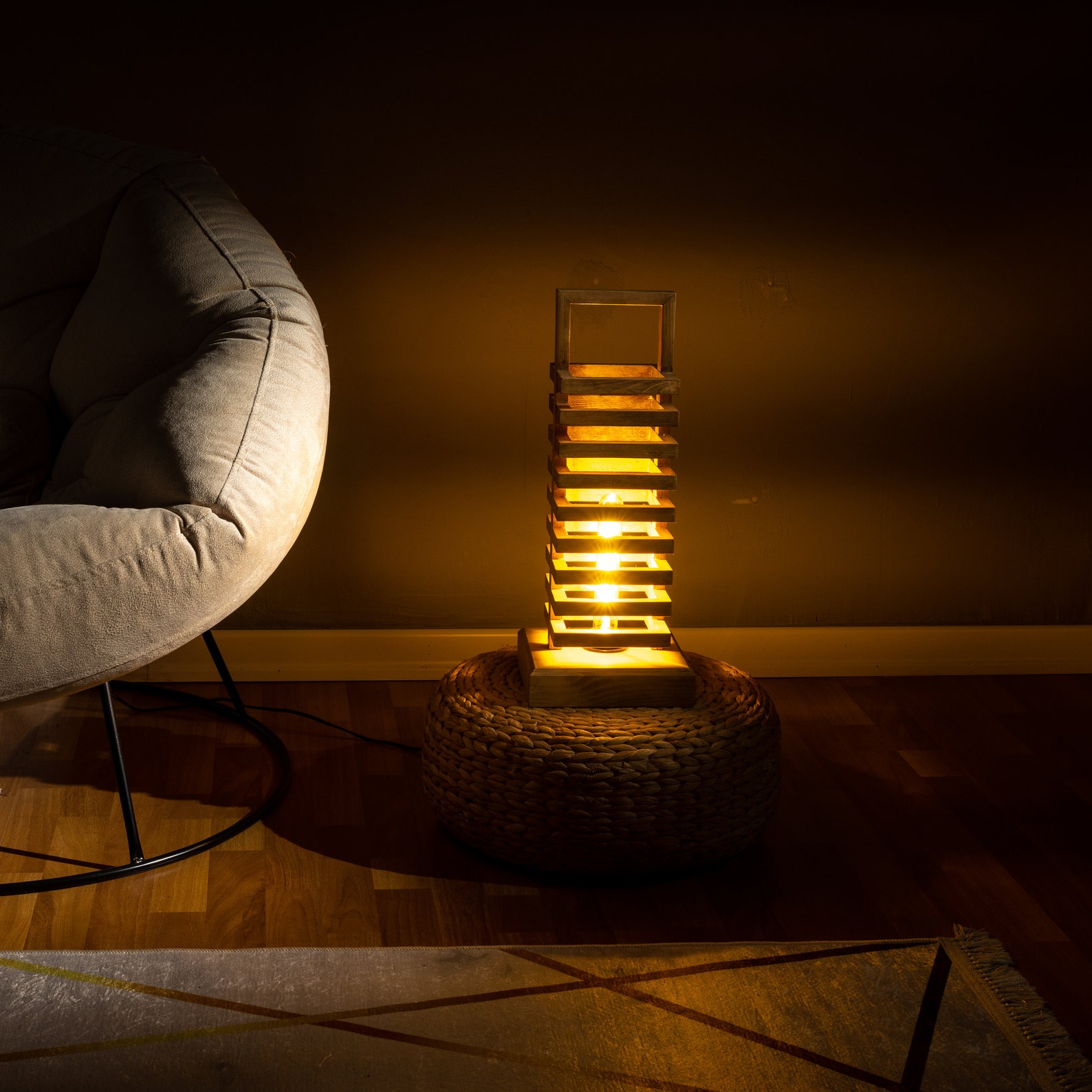 Wood Lamp Handmade Pine Wood Decor Lamp - Etsy