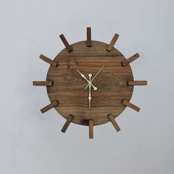 Walnut Wall Clock - Etsy