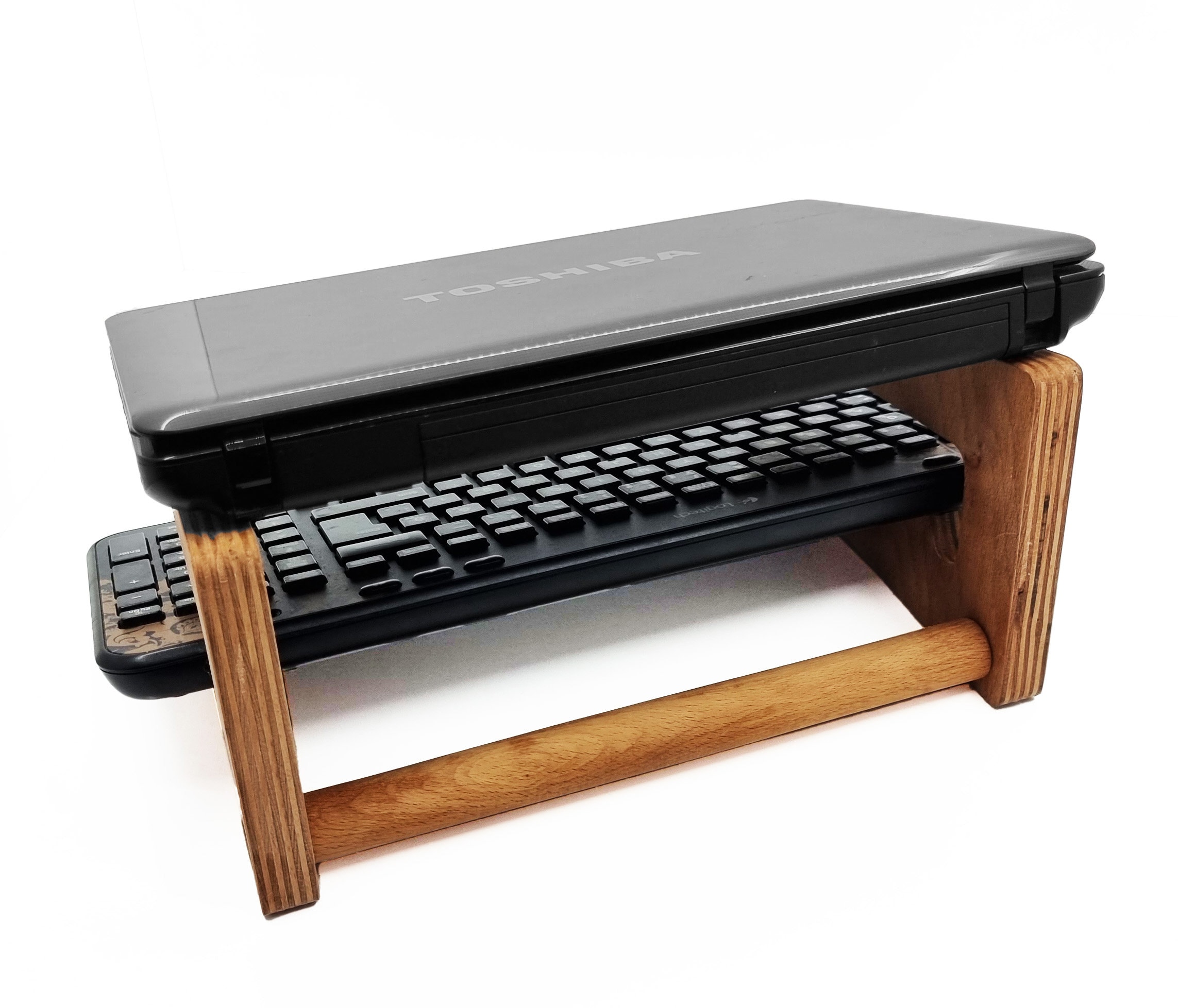 Wood Laptop Stand and Keyboard Stand, Laptop Riser - Etsy