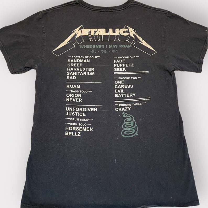 Vintage 1991 Metallica Concert Tour T-shirt Size Small unisex - Etsy Vintage 1991 Metallica Concert Tour T-shirt Size Small unisex - Etsy