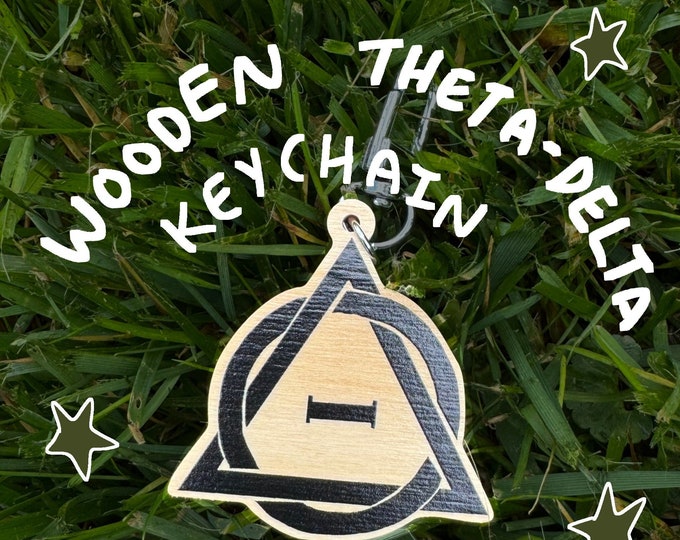 Wooden Theta Delta Keychain for Therians Therian Pride - Etsy