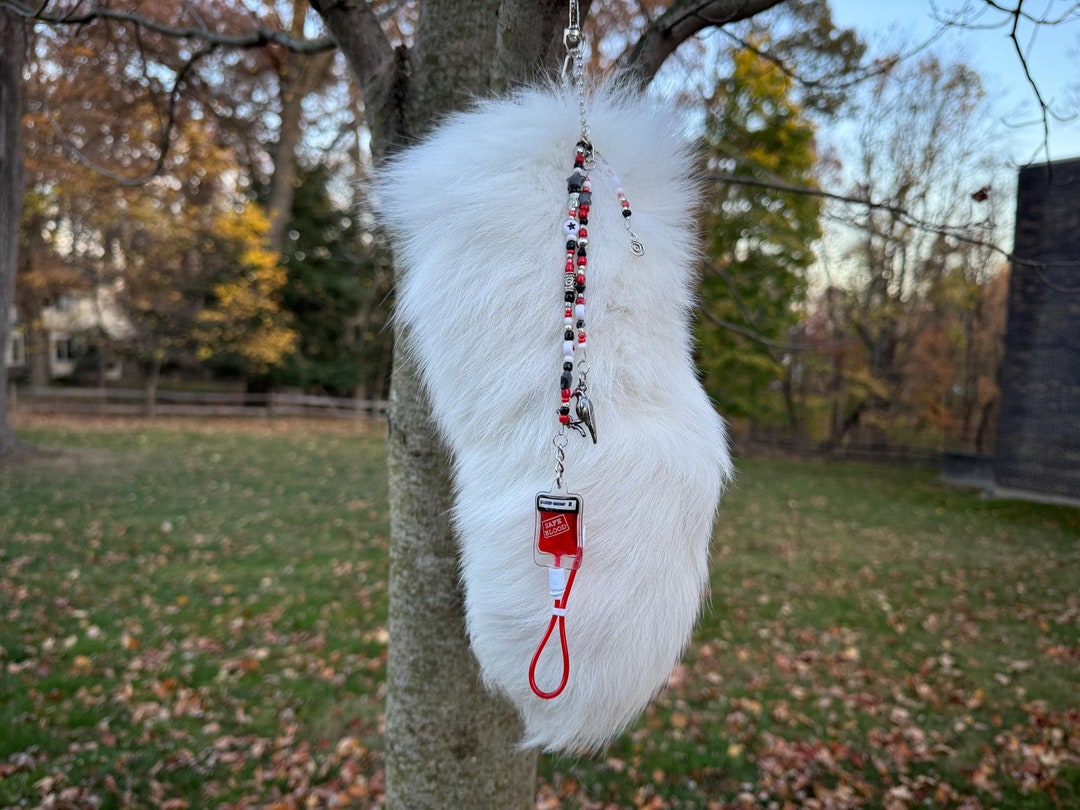 Vampire-themed Beaded Arctic Fox Tail - Etsy