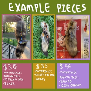 Custom Beaded Tail Keychain for Therians, Furries, Cosplay, Alternative ...