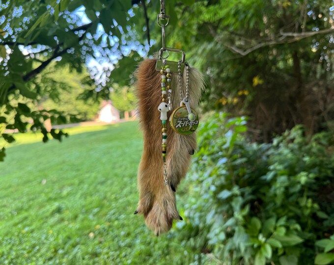 Matcha-themed Beaded JACKAL Paw Keychain! | Therians, Furries, Ren ...