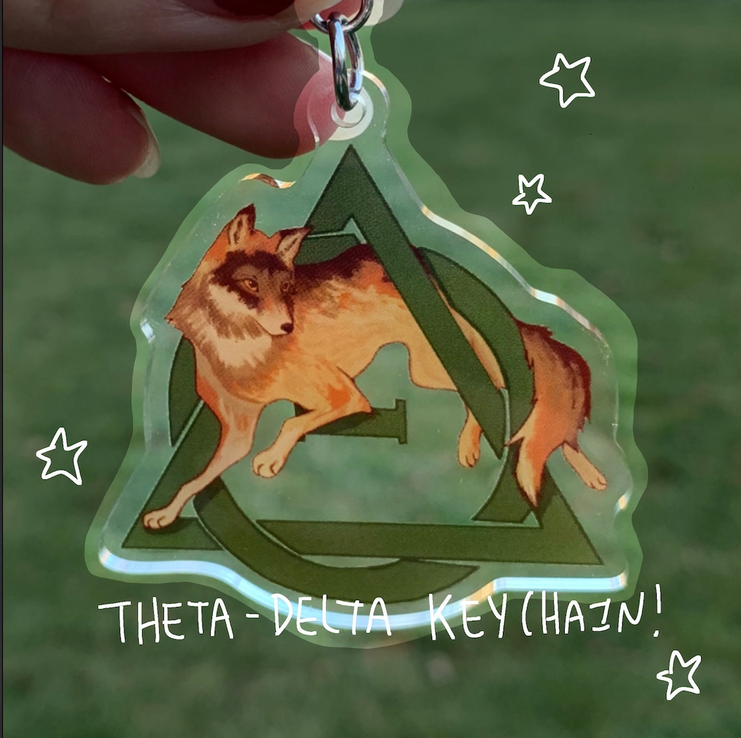 Theta Delta Coyote Wolf Therian Acrylic Keychain - Etsy
