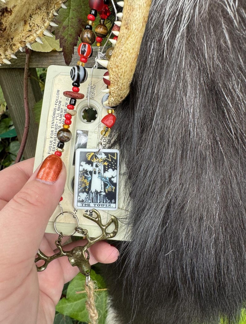 Alastor Hazbin Hotel Beaded Silver Fox Tail! | Therians, Furries, Ren ...
