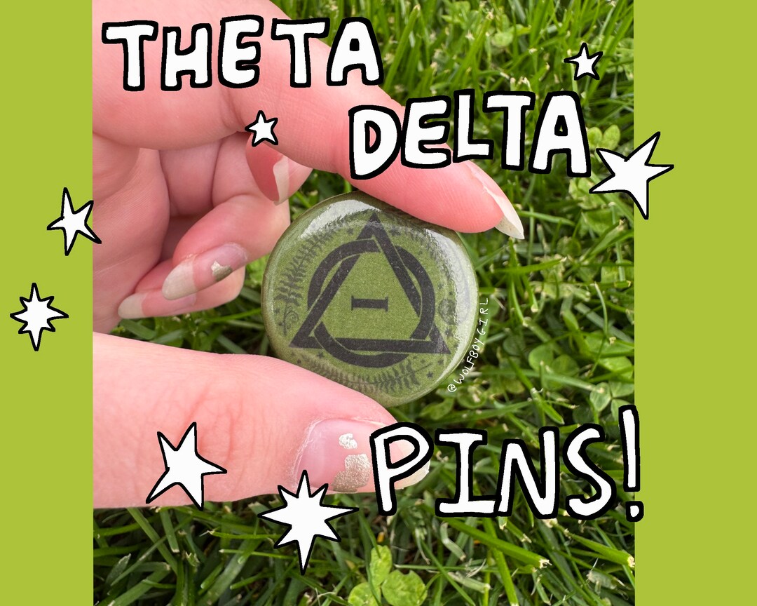Theta Delta Fern-pattern Pin Therian Pride Therian Gear - Etsy
