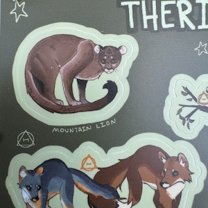 North American Theriotypes Sticker Sheet! Therians Nature Stickers - Etsy