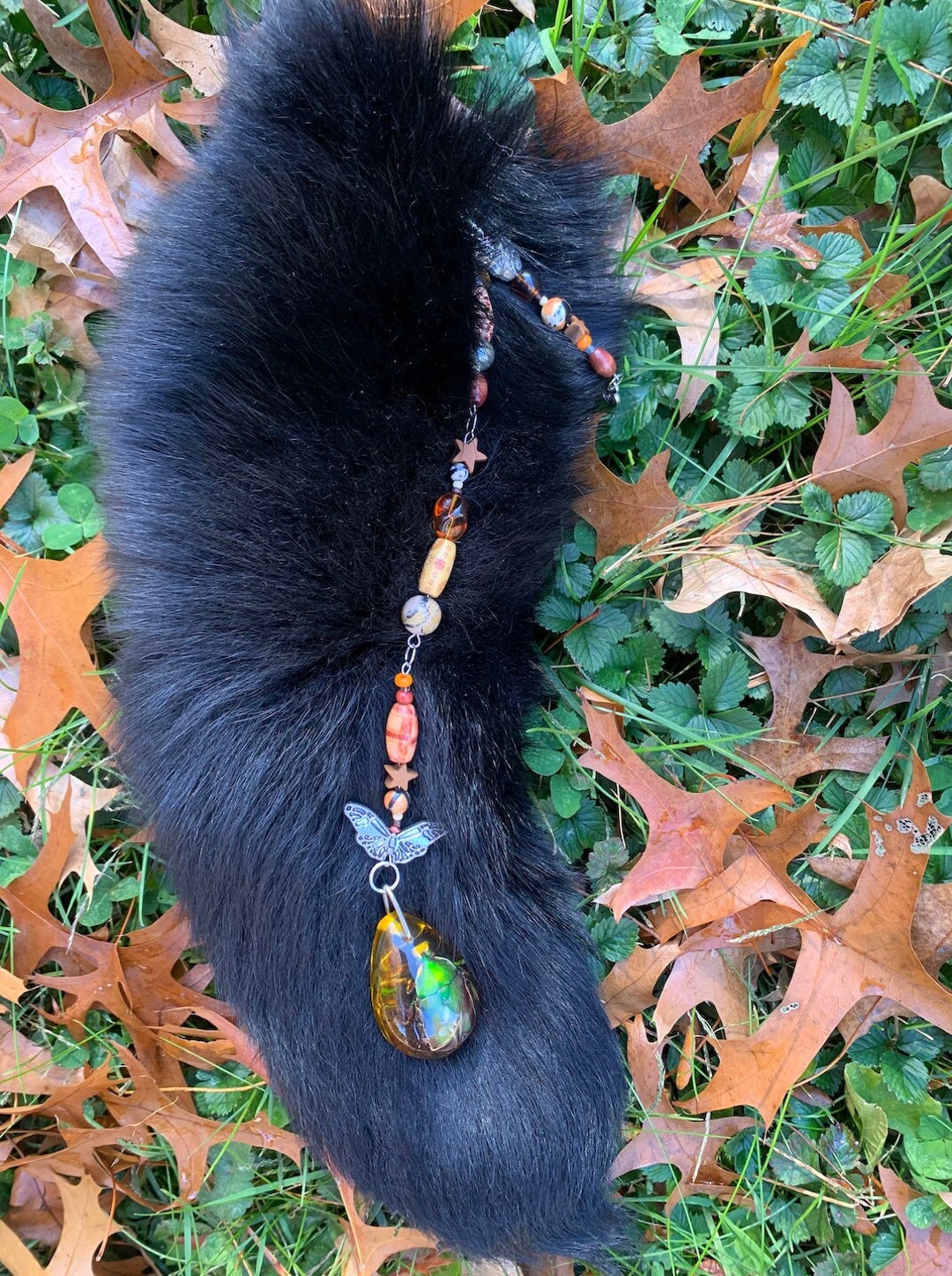 Black Fox Tail Bug Themed Therians Furries Cosplay Alternative Emo Ren ...