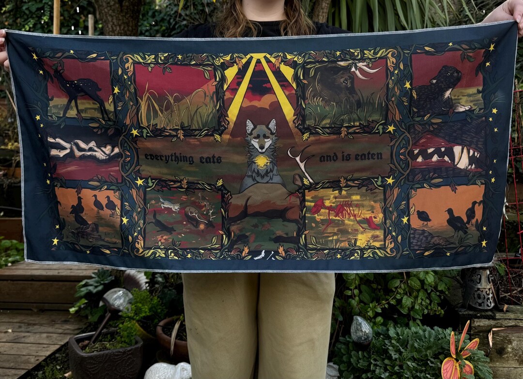 Eats and is Eaten Wolf Medieval Tapestry | Vulture Culture, Furry ...