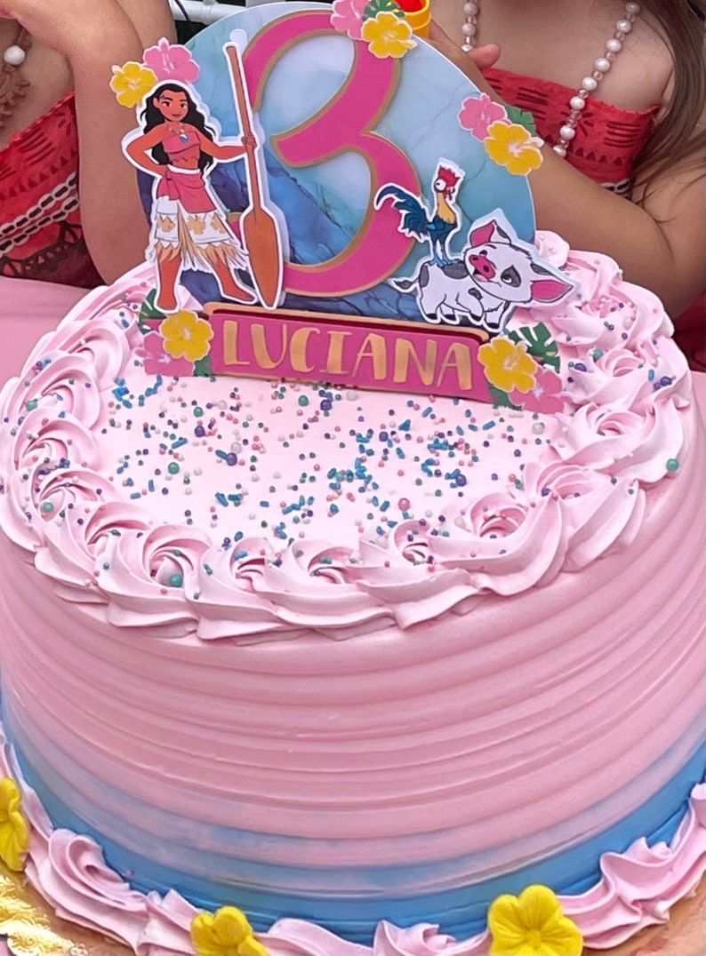 Moana Cake Topper Moana Themed Party 3d Topper Etsy