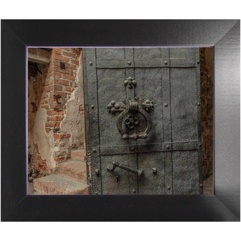 Bargain Frames | Medieval Dungeon Gothic Metal Door With Huge Handle ...