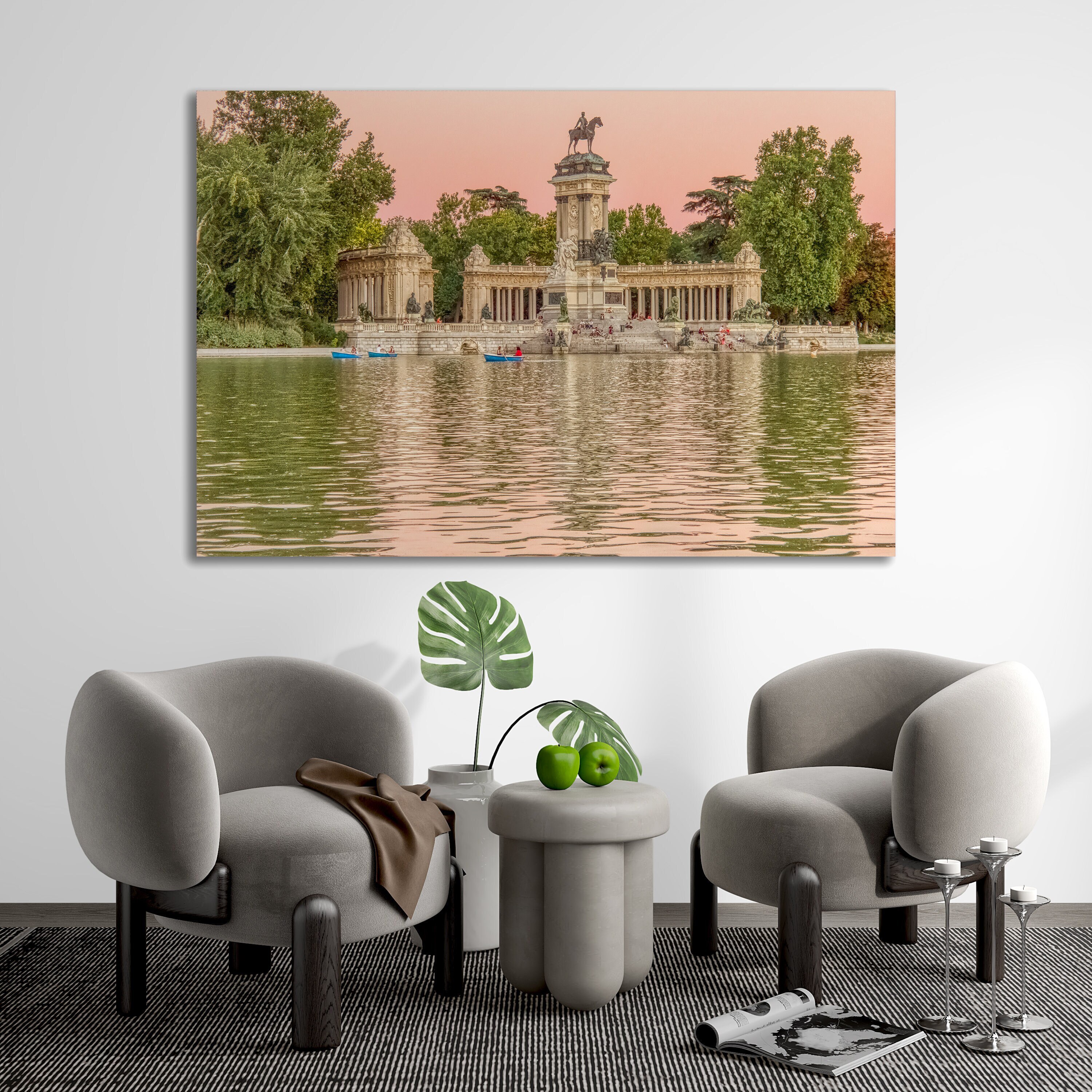 Classical Roman Architecture Rotunda Stone Pillars Beautiful Lake - Etsy