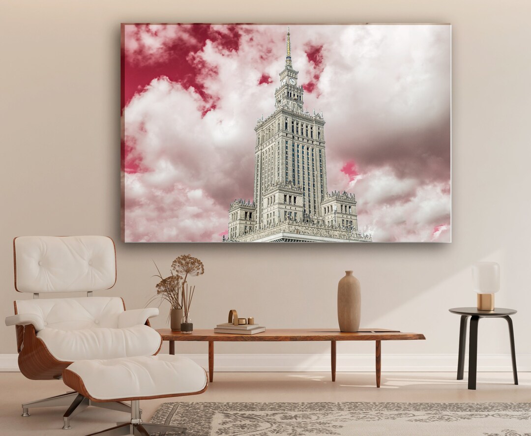 Communist USSR CCCP Russia Soviet Skyscraper Building Red Sky - Etsy