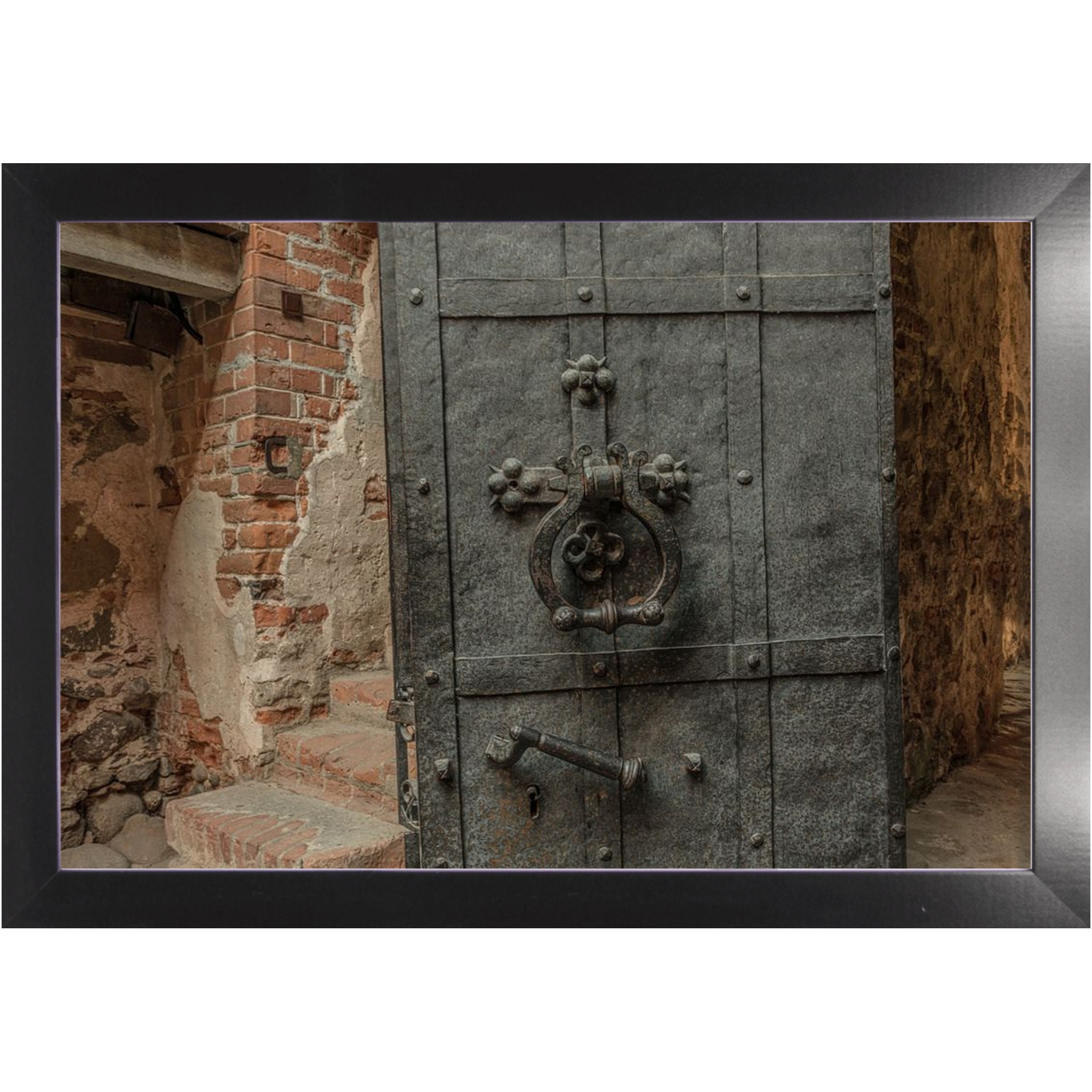 Medieval Dungeon Gothic Metal Door With Huge Handle Bar and Ring - Etsy