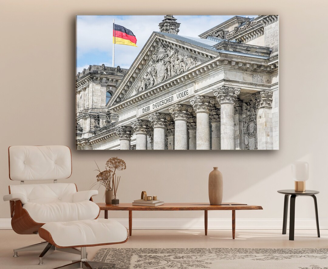 Stonework Detail and Pillars of German Parliament Facade in Berlin - Etsy