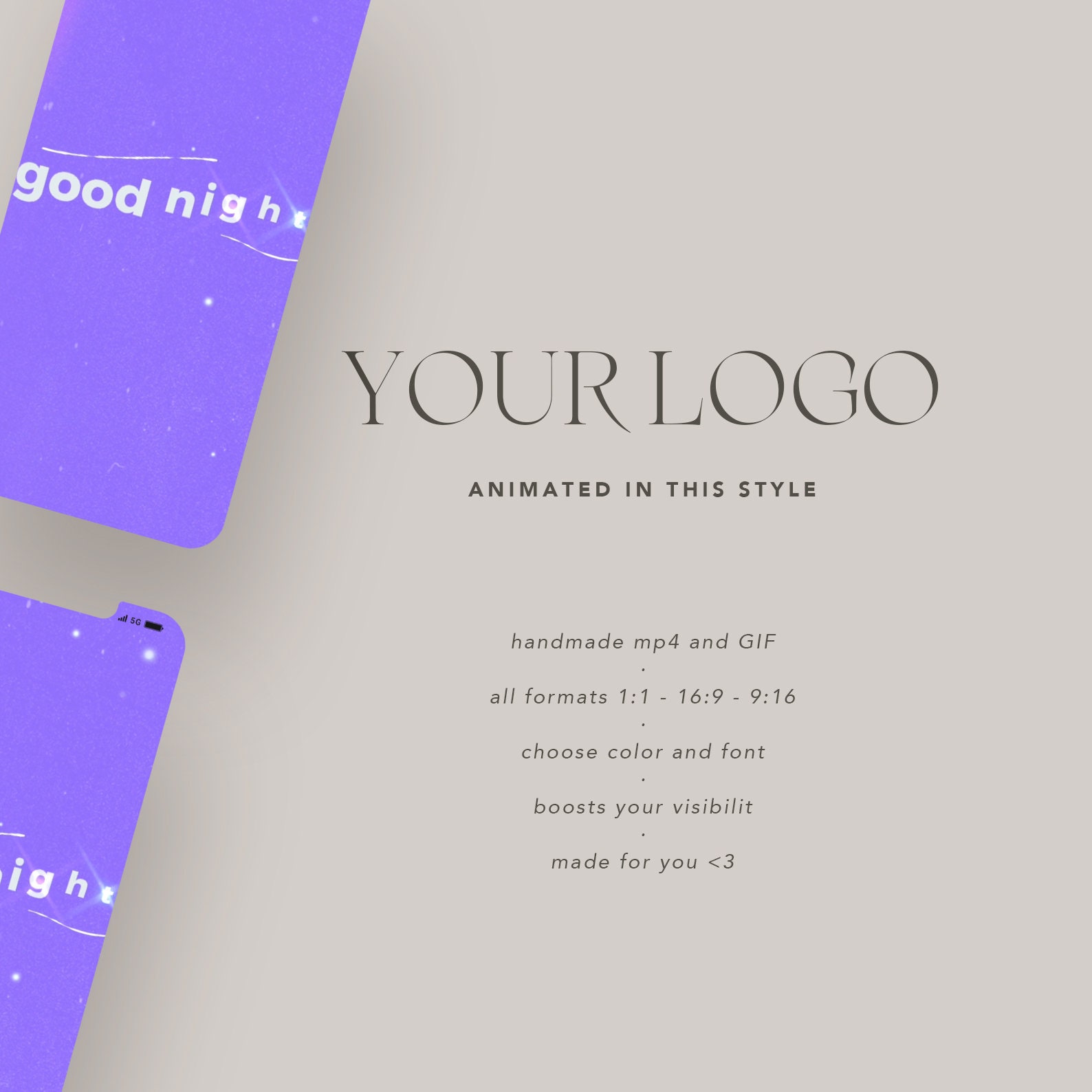 Custom Logo Animation Signature Logo Design Your Logo in - Etsy