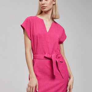 Dress Pattern. Dress With a Curved Neck Turning Into V-neck, Sewing ...