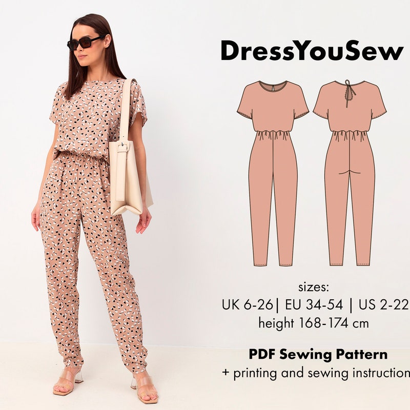 Jumpsuit Pattern - Etsy
