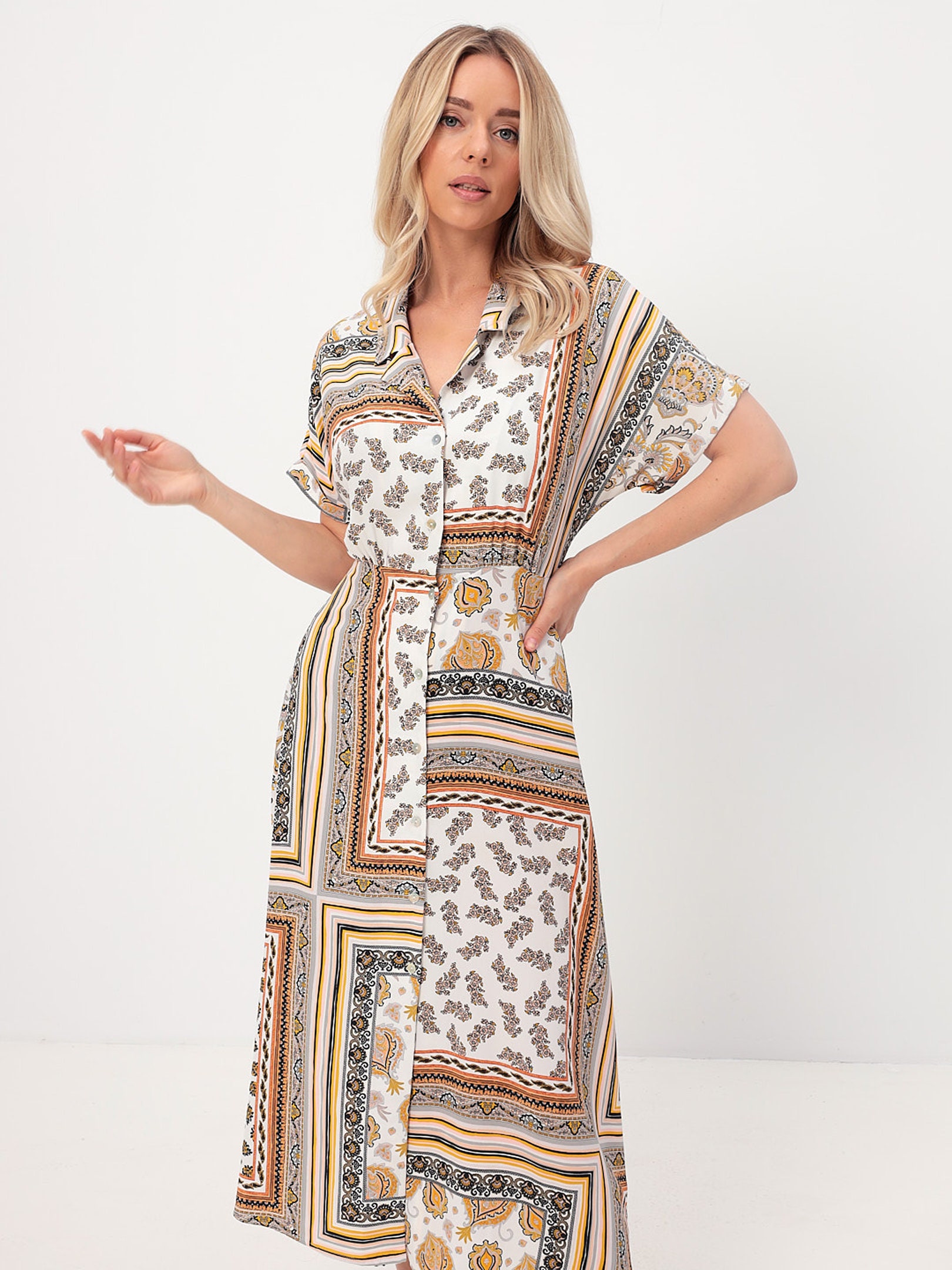 Dress Pattern. Midi Dress Sewing Digital PDF Pattern, Sizes UK6-26, EU ...