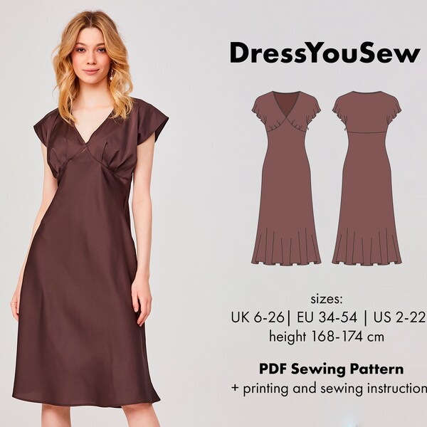 Silk Dress Sewing Pattern - Etsy