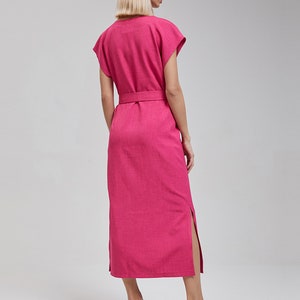 Dress Pattern. Dress With a Curved Neck Turning Into V-neck, Sewing ...