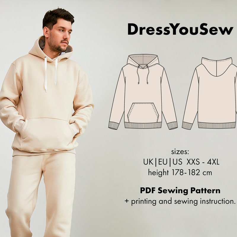 Hoodie Pattern - Etsy