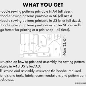 Hoodie Pattern, Men's Hoodie With a Kangaroo Pocket Sewing Digital PDF ...