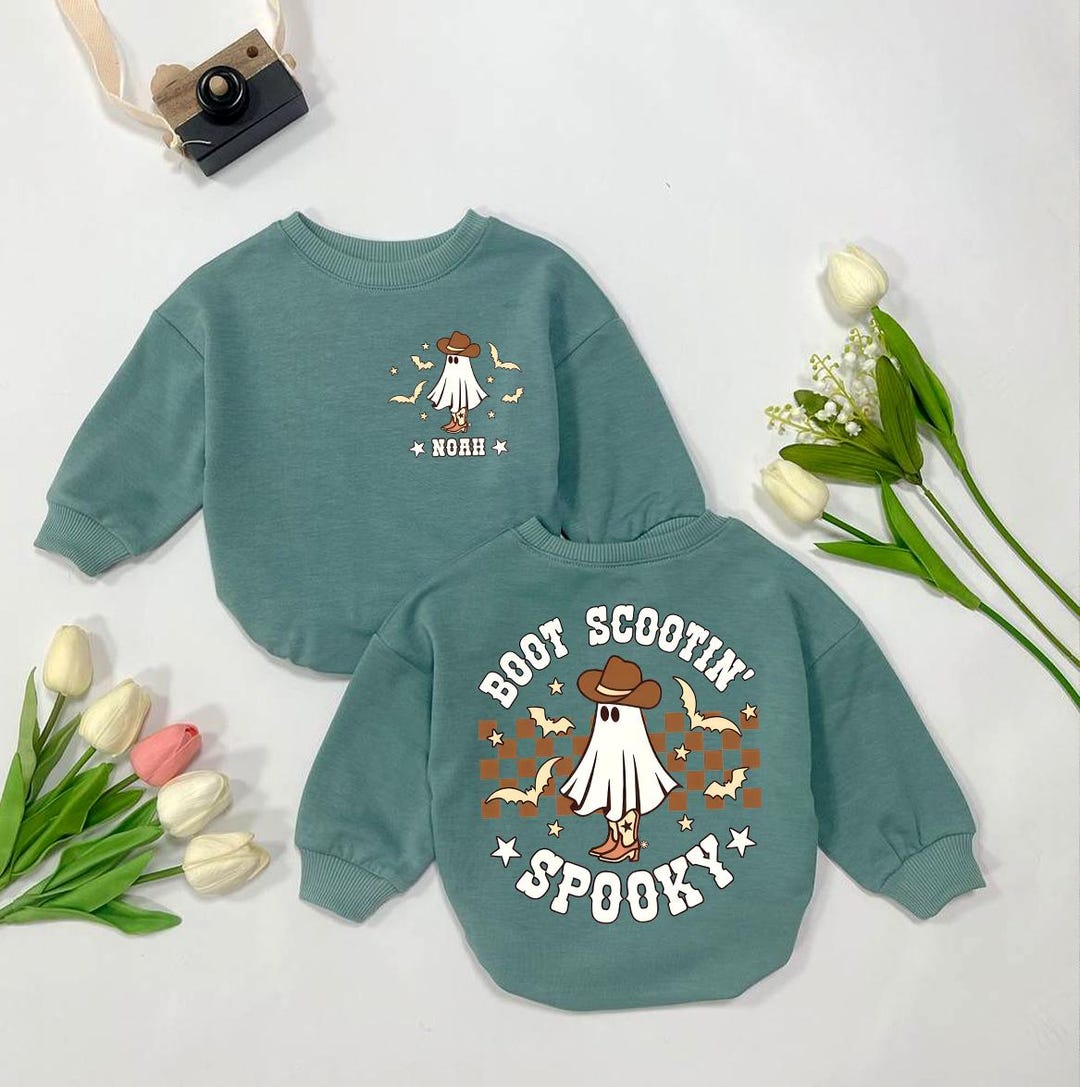 Personalised Boot Scootin Spooky Baby Romper, Western Cowboy Halloween ...