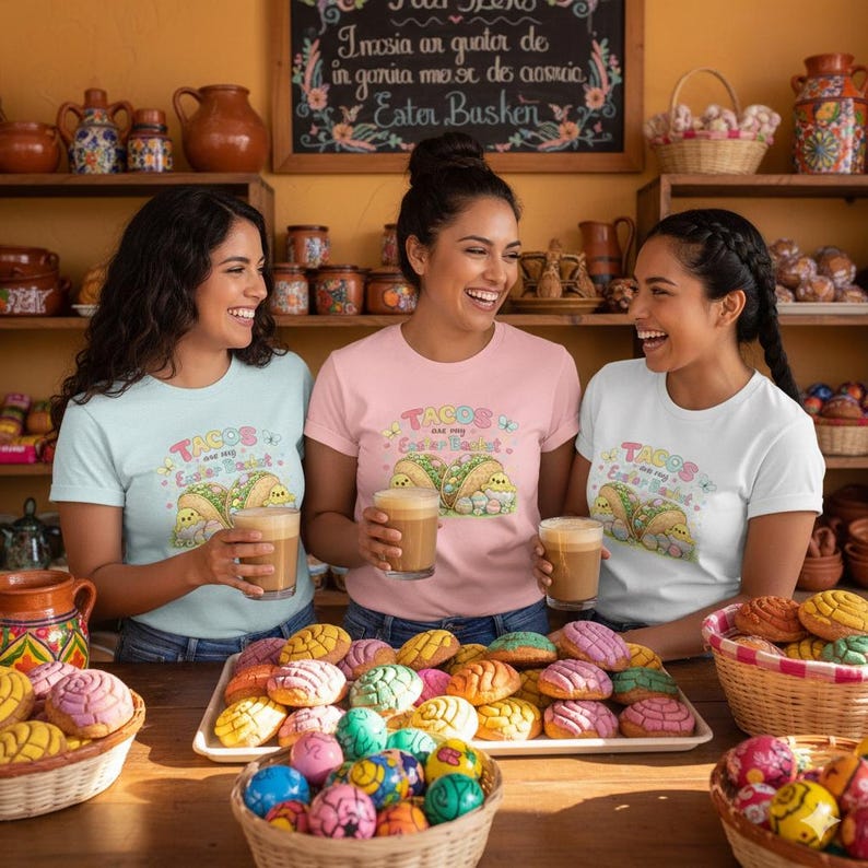 Mexican Easter Fiesta PNG Bundle, Tacos, Conchas Designs (digital ...