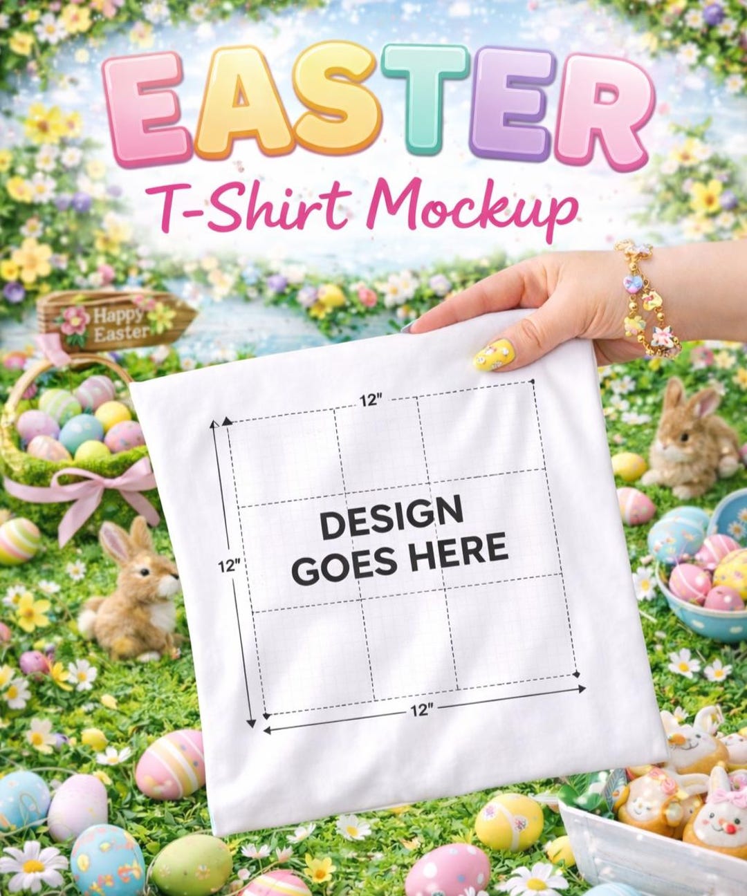 Easter T-shirt Mockup | Feminine Spring Flat Lay (digital Download) - Etsy