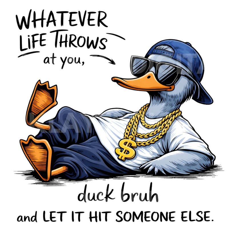 Funny Duck Bruh Quote PNG | Sarcastic Meme Art (digital Download) - Etsy