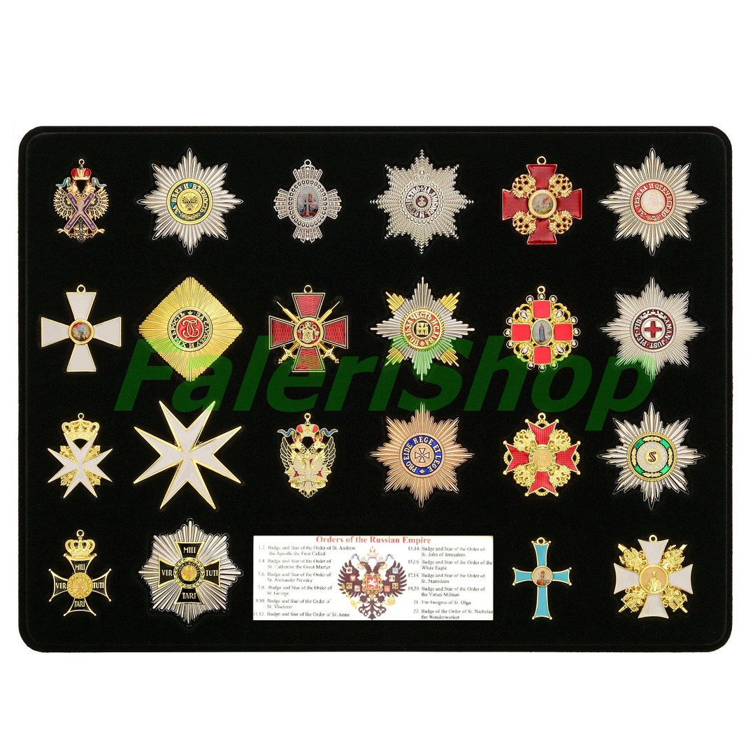 Orders of the Russian Empire. A Set of Badges and Orders. 22 Pieces ...