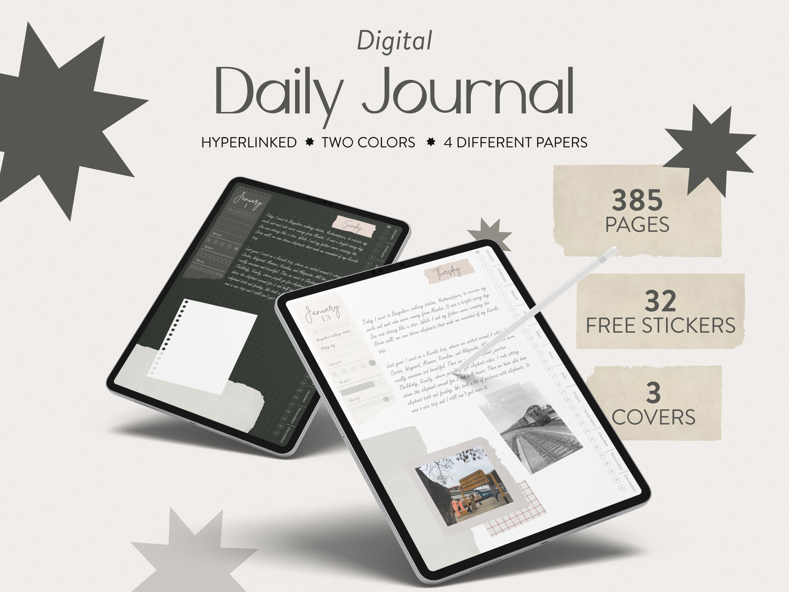 Digital Daily Journal, iPad Journal, Hyperlinked Journal, Feeling Good ...