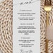 Wedding Menu Template, Wedding Buffet Menu, Minimalistic Menu, Templett ...