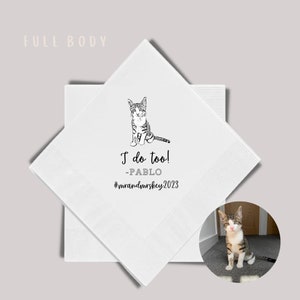 Custom Cat Cocktail Napkins • Personalized Wedding or Birthday Party - Etsy