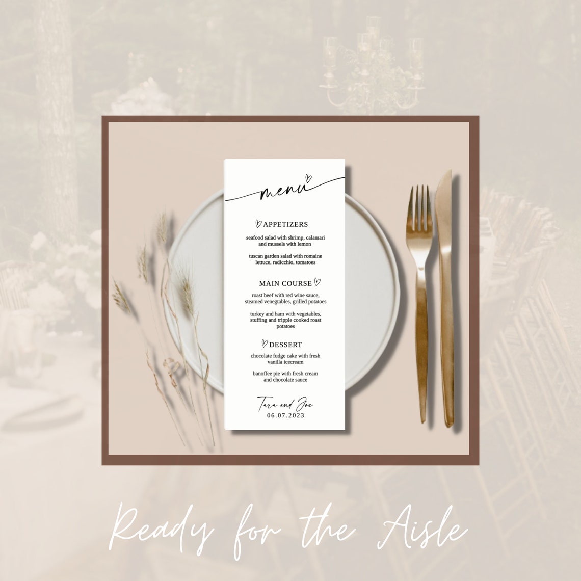 Wedding Menu Template Wedding Buffet Menu Minimalistic Menu - Etsy UK