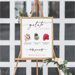 Ice Cream Bar Sign Template, Ice Cream Station Sign Printable, Modern ...