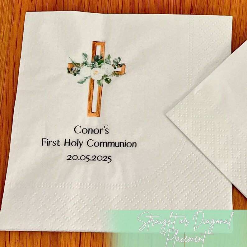 First Communion Napkins / 1st Communion Party Napkins / Holy Communionㅣ ...