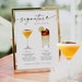 Editable Signature Drinks Sign | Wedding Bar Menu (templett) - Etsy