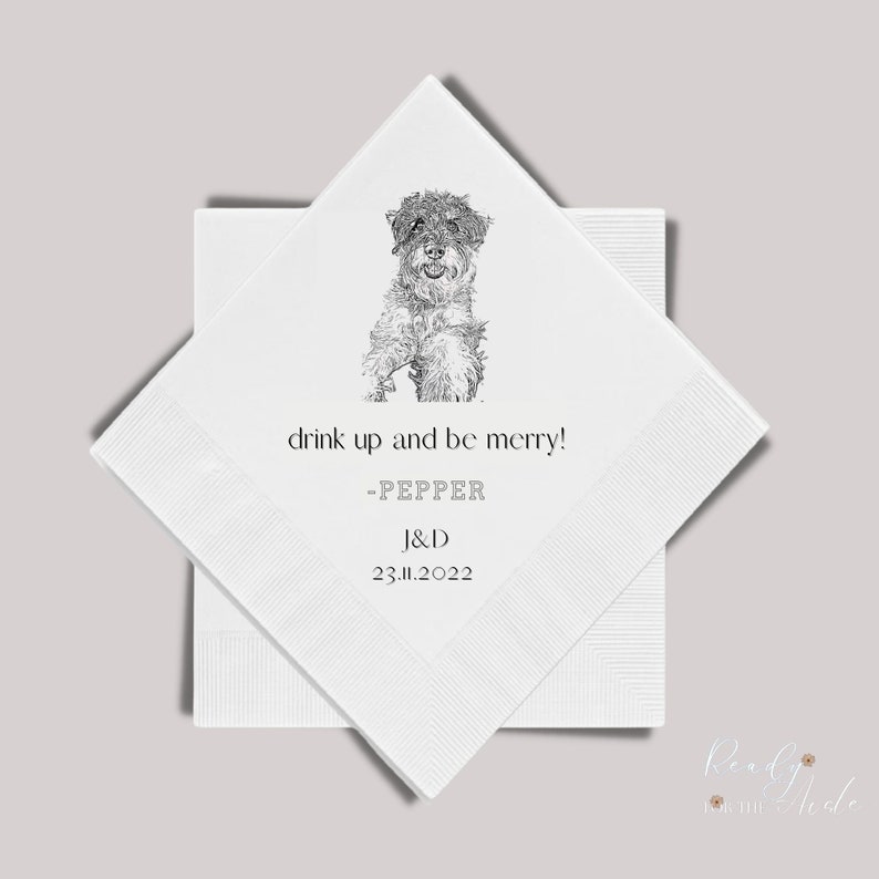 Custom Pet Cocktail Napkins Dog Wedding Napkins Custom Pet - Etsy UK