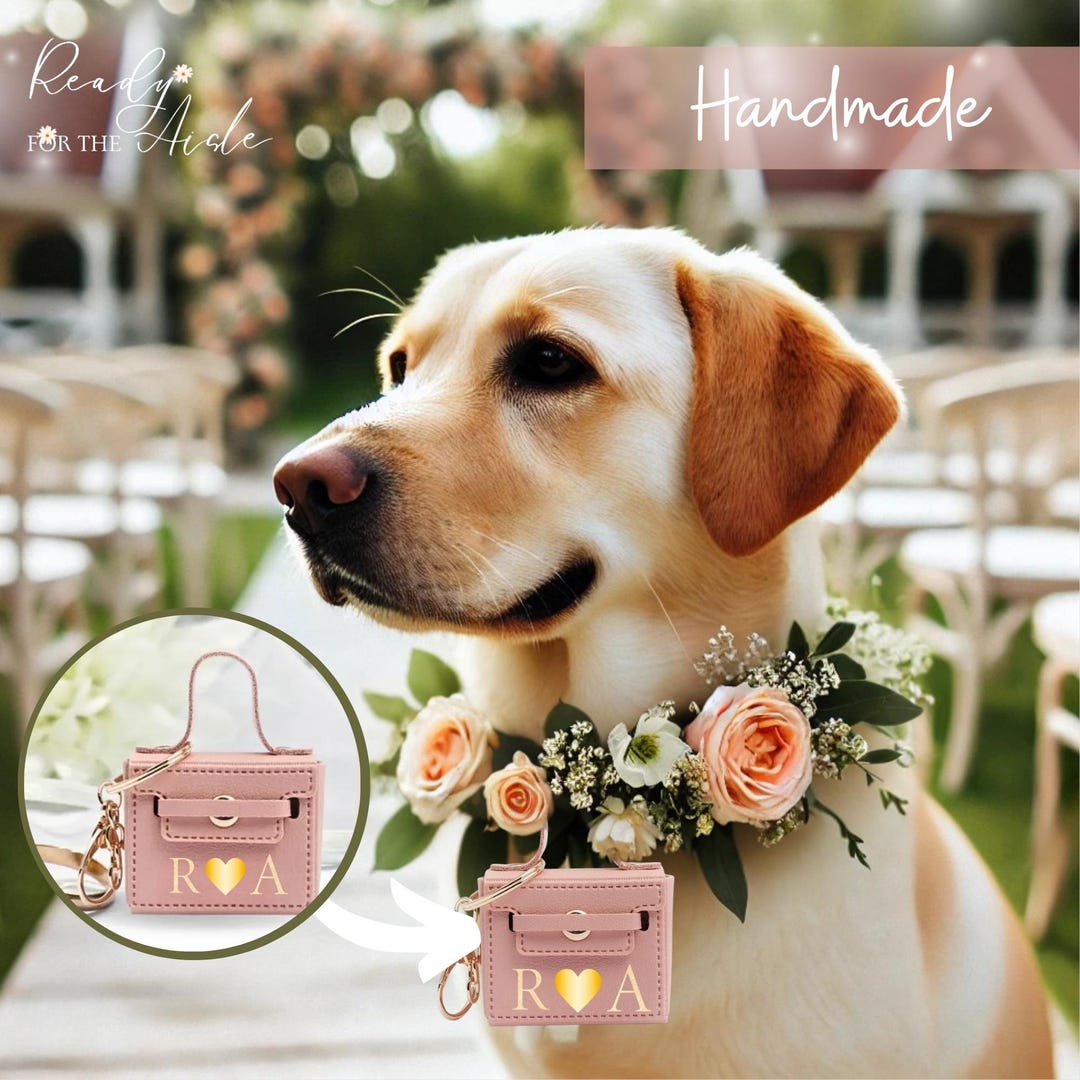 Dog Flower Collar for Wedding With Ring Bearer Box | Dog Ring Bearer ...