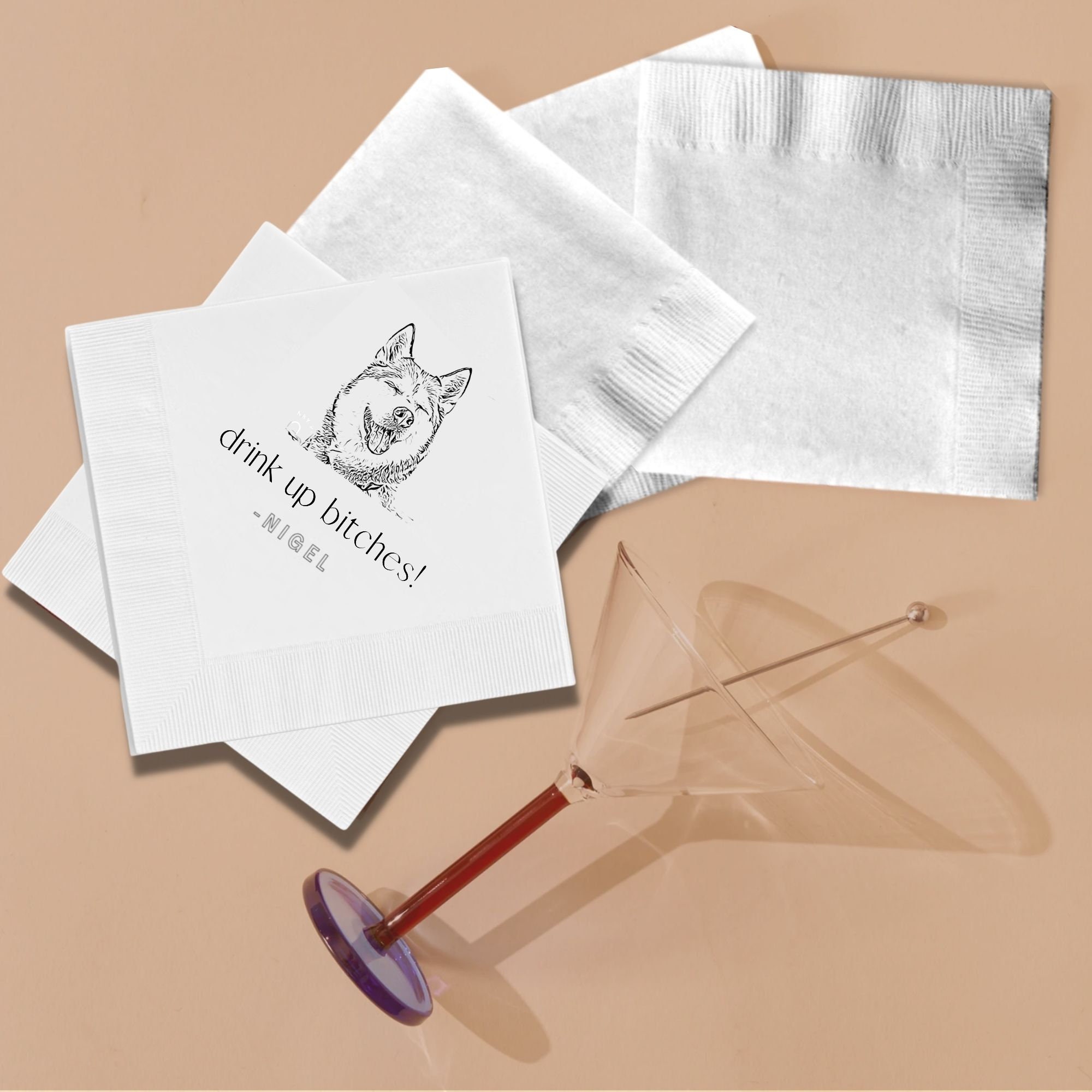 Custom Pet Cocktail Napkins Dog Wedding Napkins Custom Pet - Etsy UK