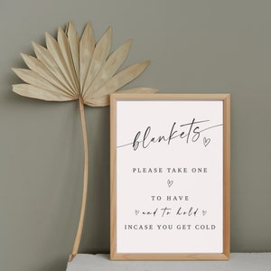 Modern Wedding Blanket Sign Template (digital Download) - Etsy