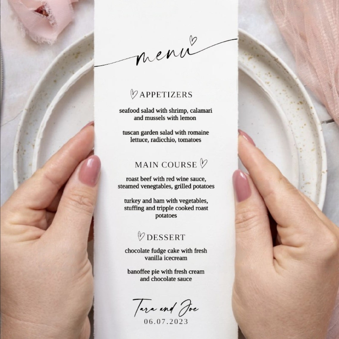 Wedding Menu Template Wedding Buffet Menu Minimalistic Menu - Etsy UK