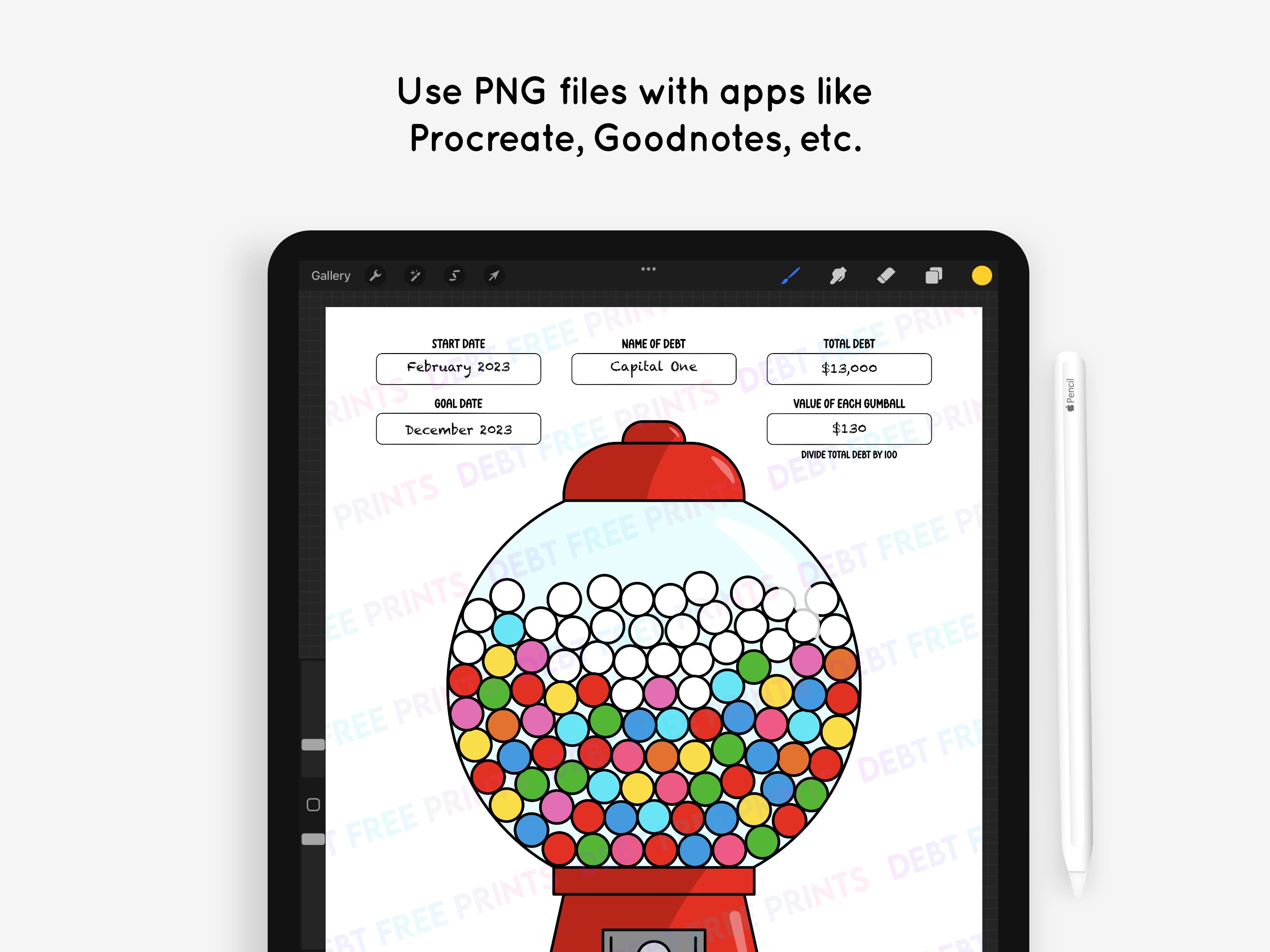 Gumball Machine Debt Tracker BONUS Savings Tracker Digital - Etsy