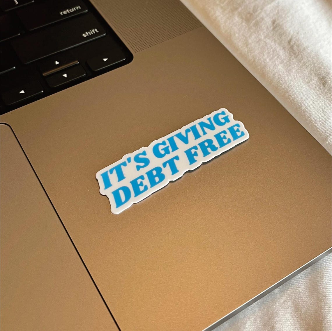 It's Giving Debt Free Sticker - Etsy
