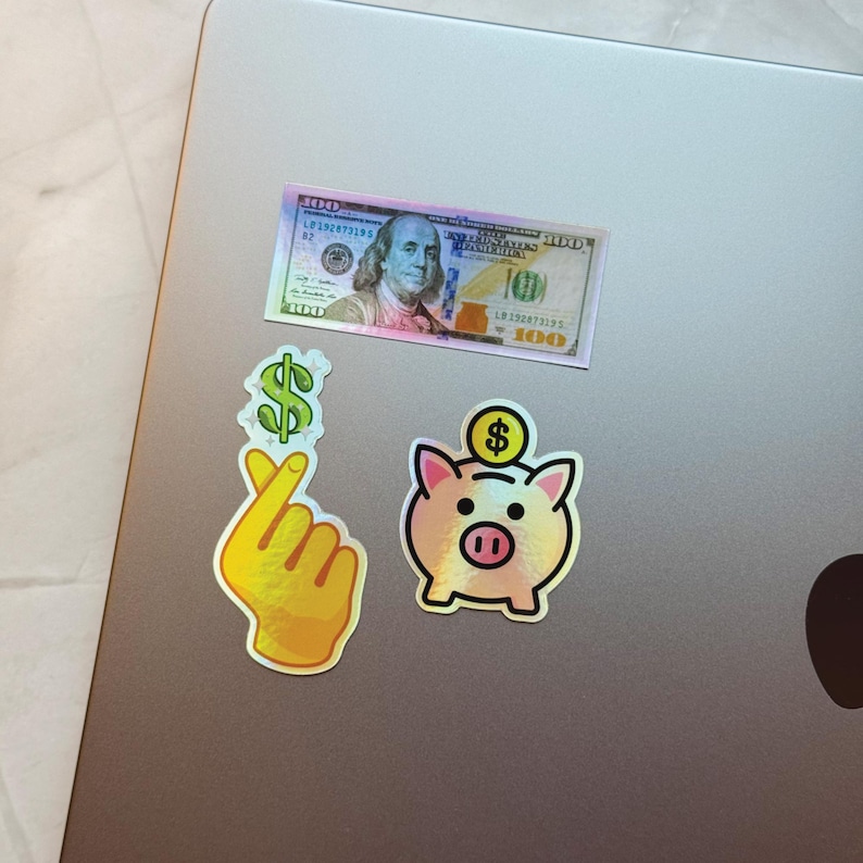 Money Manifesting Holographic Sticker Bundle (3 Holographic Vinyl ...