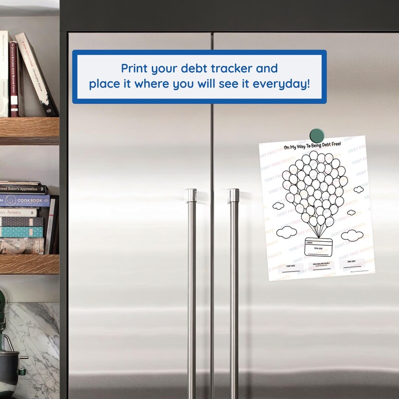 Balloon Debt Tracker - Digital Download Debt Payoff Color Sheet ...