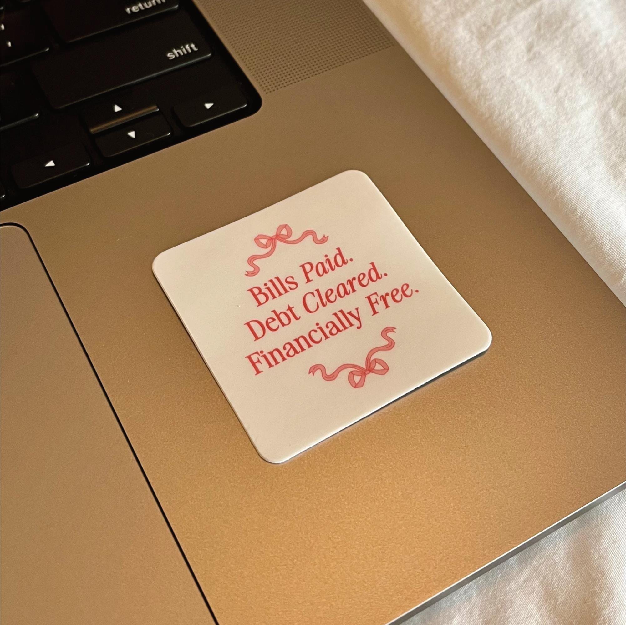 Bills Paid Debt Cleared Sticker, Financial Freedom - Etsy